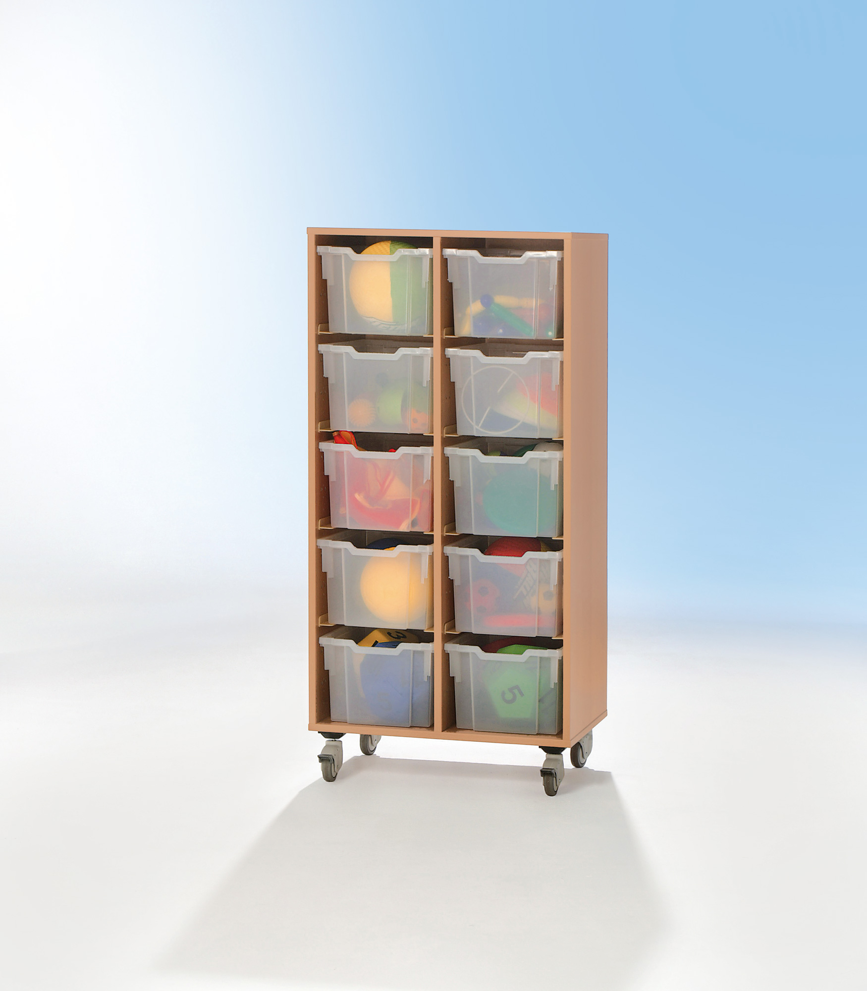 SymBox Eigentumsschrank, fahrbar 10 Schübe transparent | LMS Lehrmittel ...