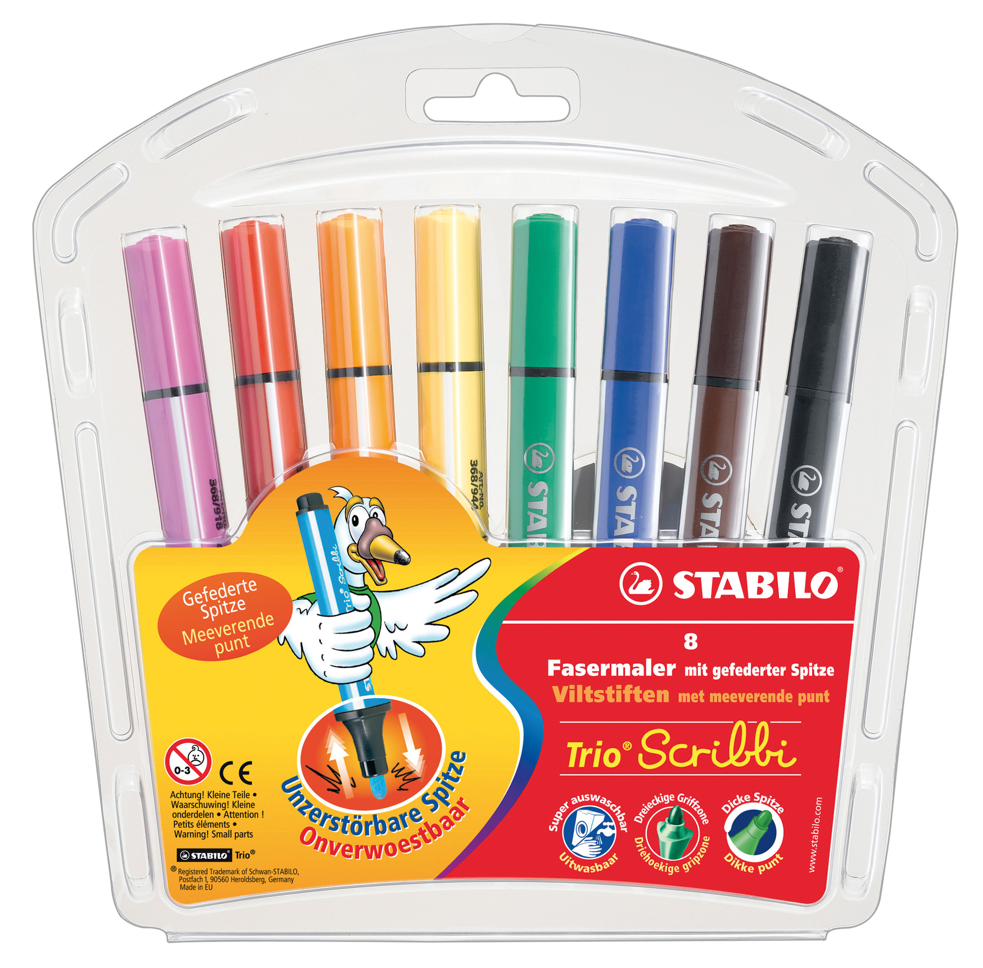 Stabilo Trio Scribbi Etui mit 8 Stiften | LMS Lehrmittel-Service H ...