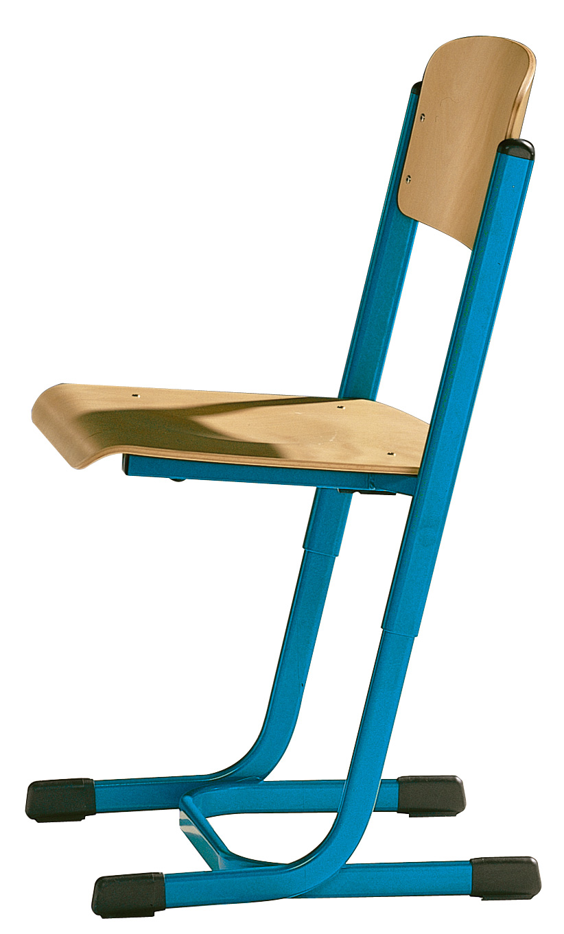 Schülerstuhl L-Form Sitzhöhe nach nach DIN-Norm. Offener Sitzträger ...