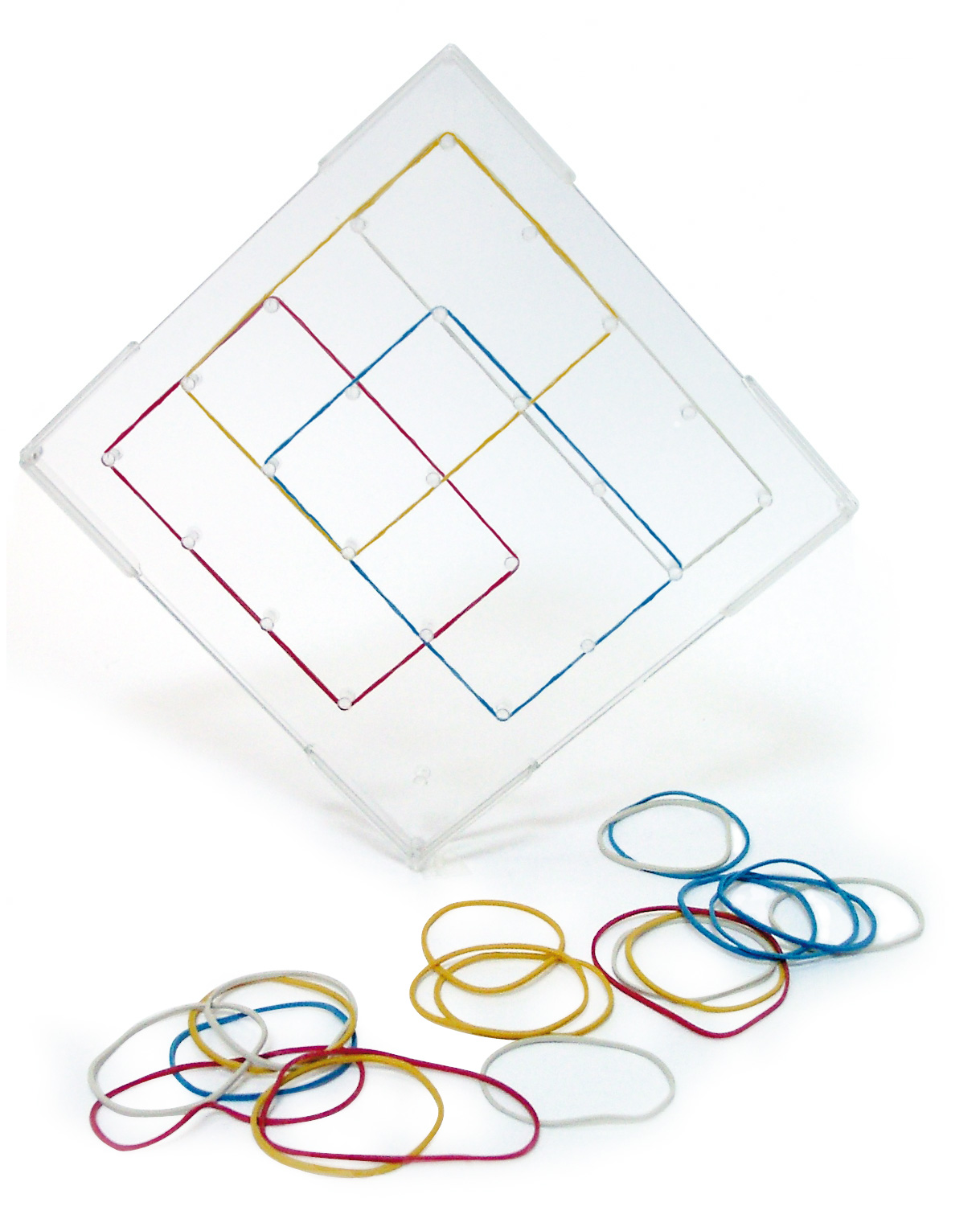 Geo-Brett transparent, 150x150mm, 25 Zapfen | LMS Lehrmittel-Service H ...