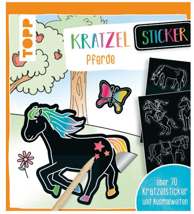 Kratzel-Stickerbuch Pferde | LMS Lehrmittel-Service H.Späth GmbH