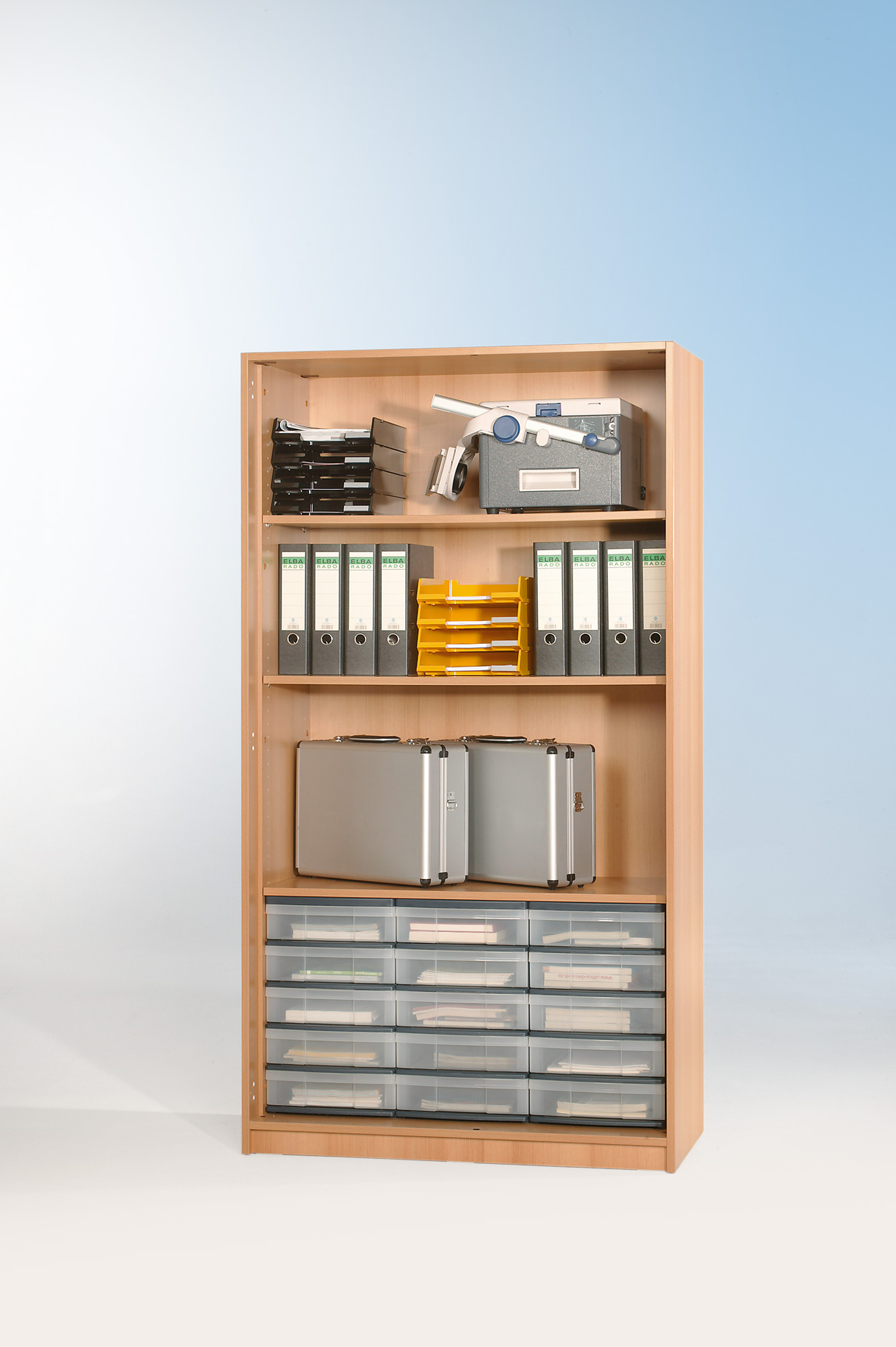 InBox Hochregal 15 Schübe ”M” transparent BxHxT: 103x190x50cm | LMS ...